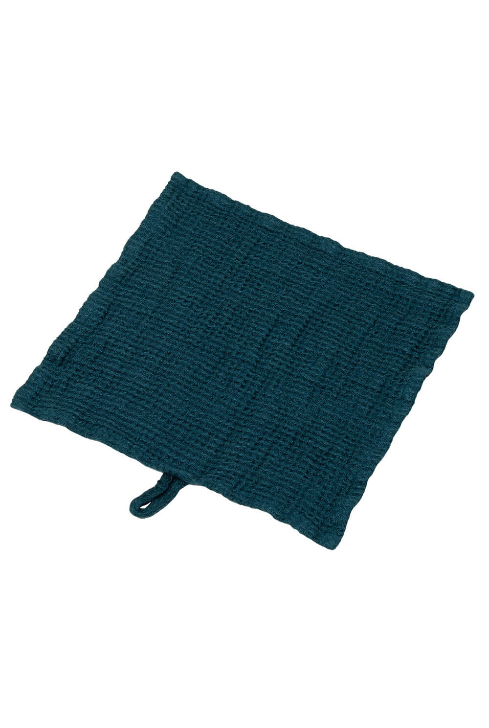 Linen Waffle Towel in Deep Water | LinenSpells Linen Waffle Towel in Deep Water | LinenSpells