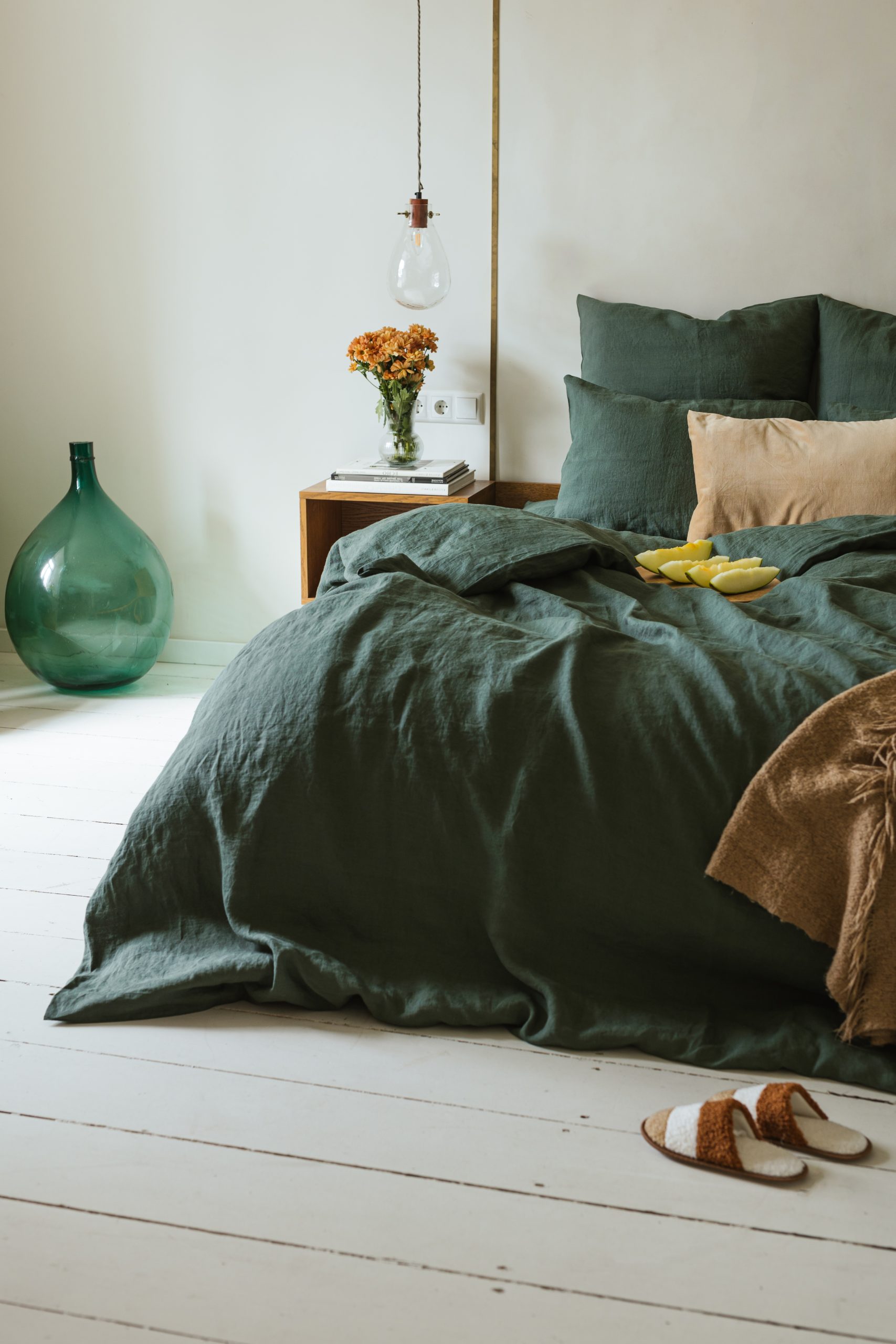 Linen Waffle Towel in Deep Water | LinenSpells.com Linen Waffle Towel in Deep Water | LinenSpells.com